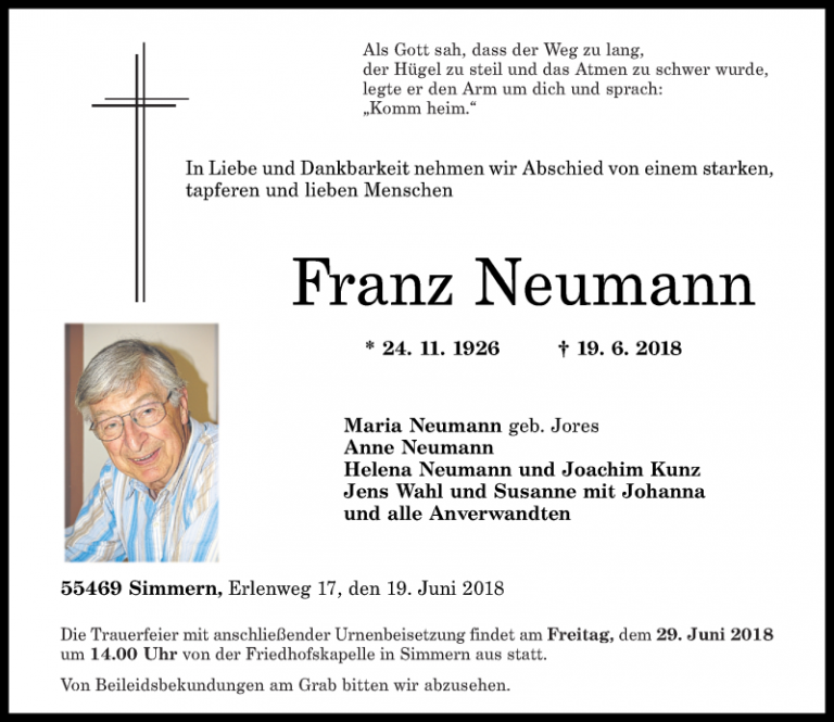 Nachrufe | Imkerverein Simmern